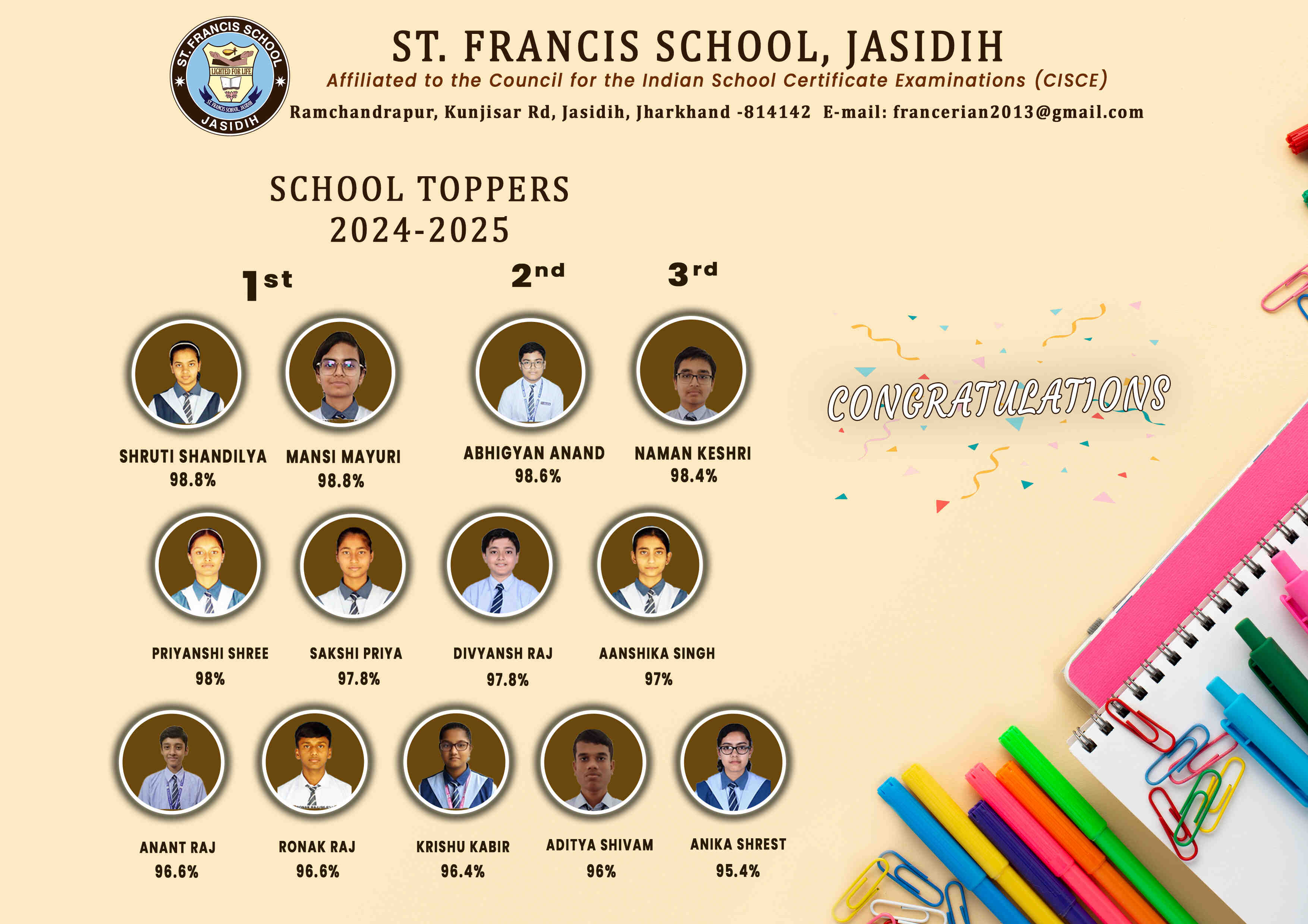 St. Francis School, Jasidih